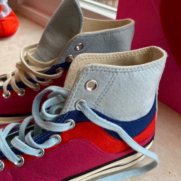Converse | Shoes | Converse Chuck 7 High Top Felt Starlight Blue Red ...